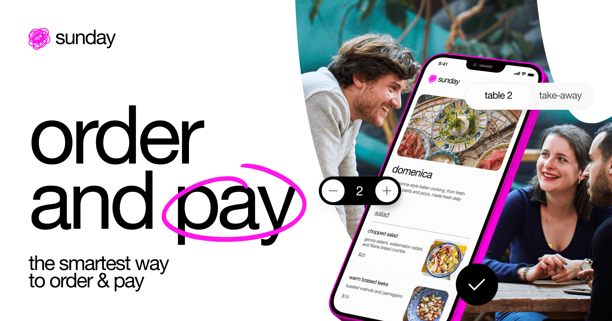 sunday - the smartest way to order and pay